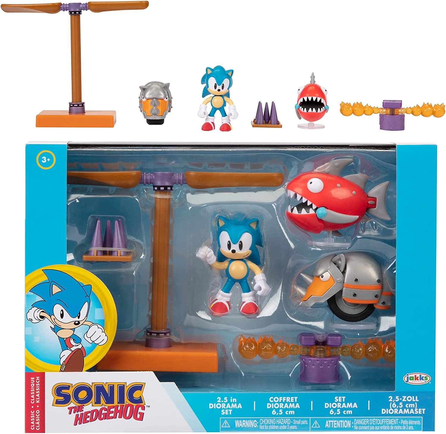 SEGA Sonic 2.5" Diorama Set Flying Battery Zone for Ages 3+ Character ...