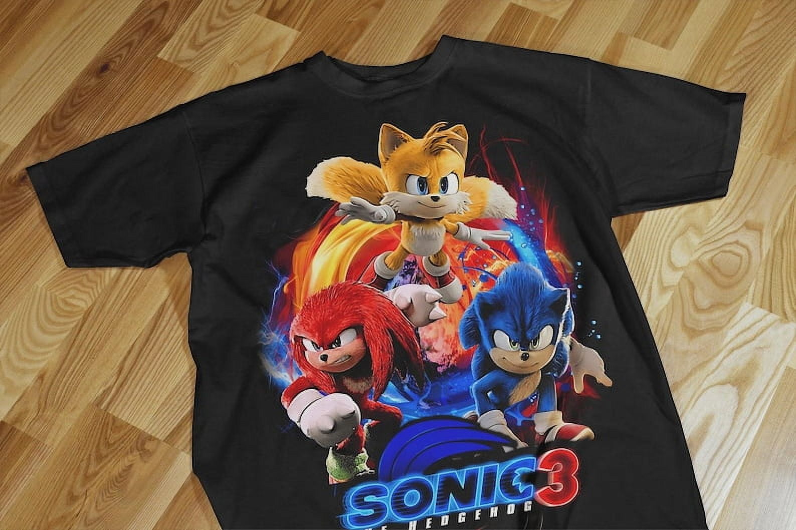 Sonic 3 - DTF Halftones T-shirt - Walmart.com