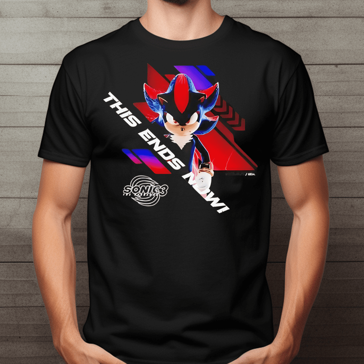 Sonic 3 Shadow the Hedgehog This Ends Now Shirt Unisex Short Sleeve ...