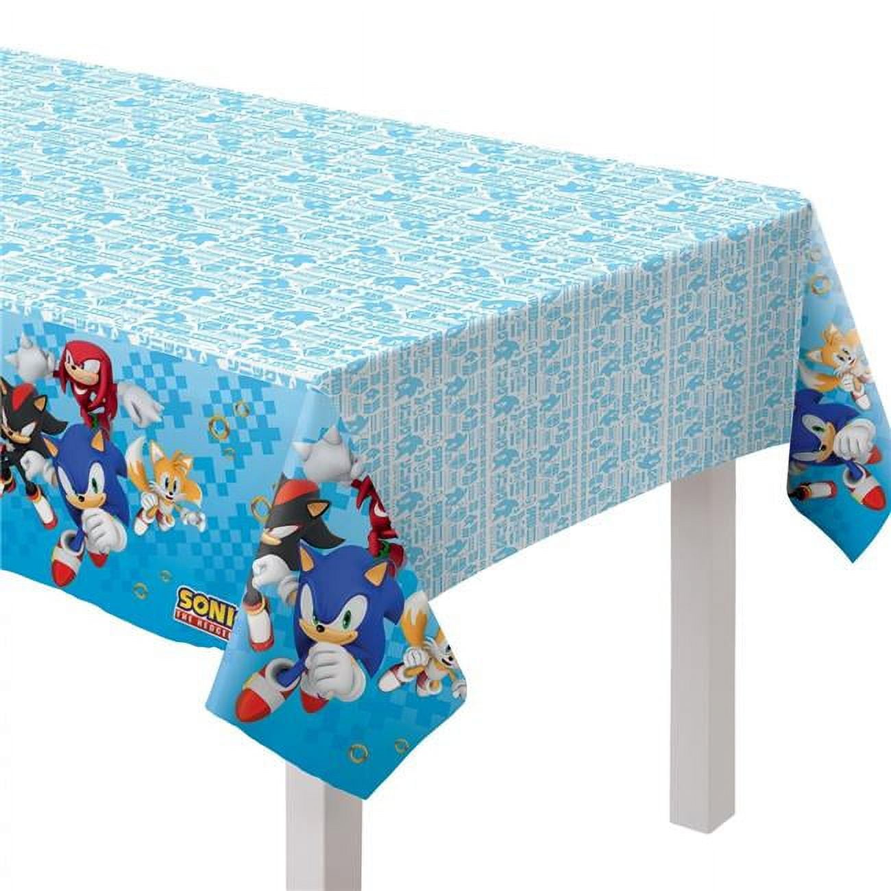 "Sonic Heavy-Duty Plastic Table Cover for Birthday Celebrations ...