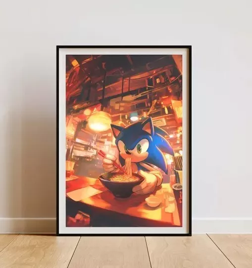 Sonic - 4 Posters On The Famous Video Game Hero - Sonic - Ramen ...