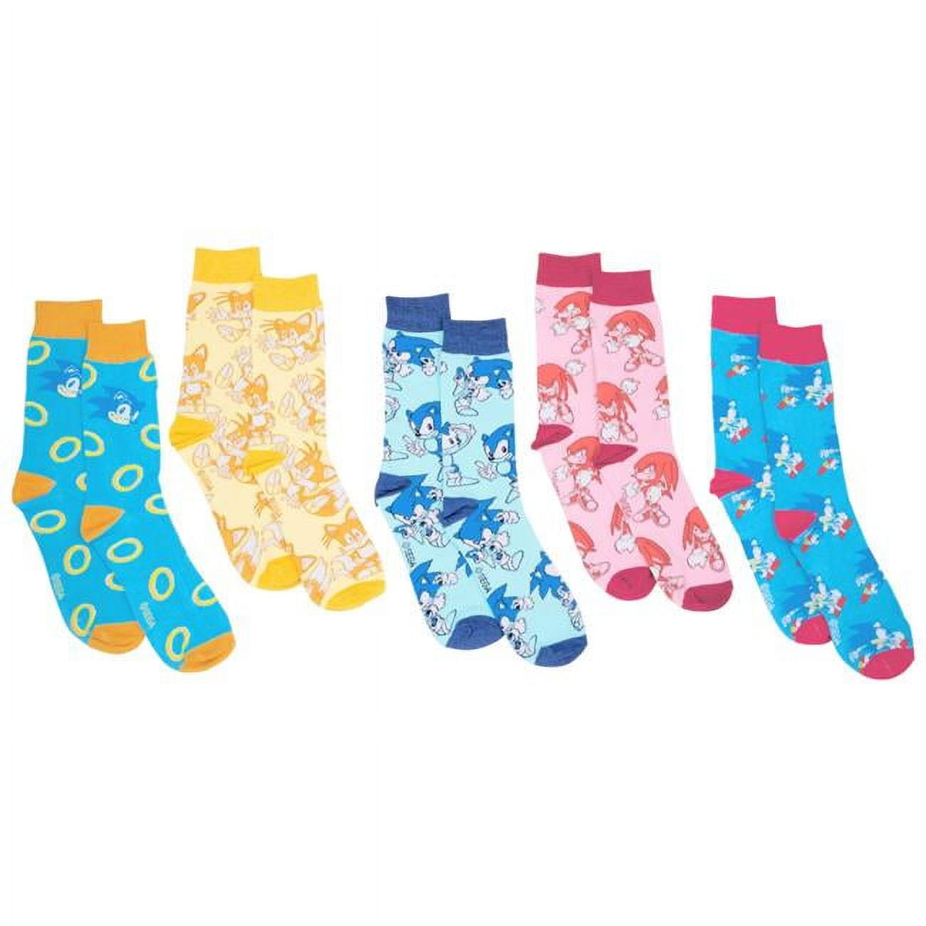 Sonic 856385 Sonic the Hedgehog Crew Sock Set - 5 Pair - Walmart.com