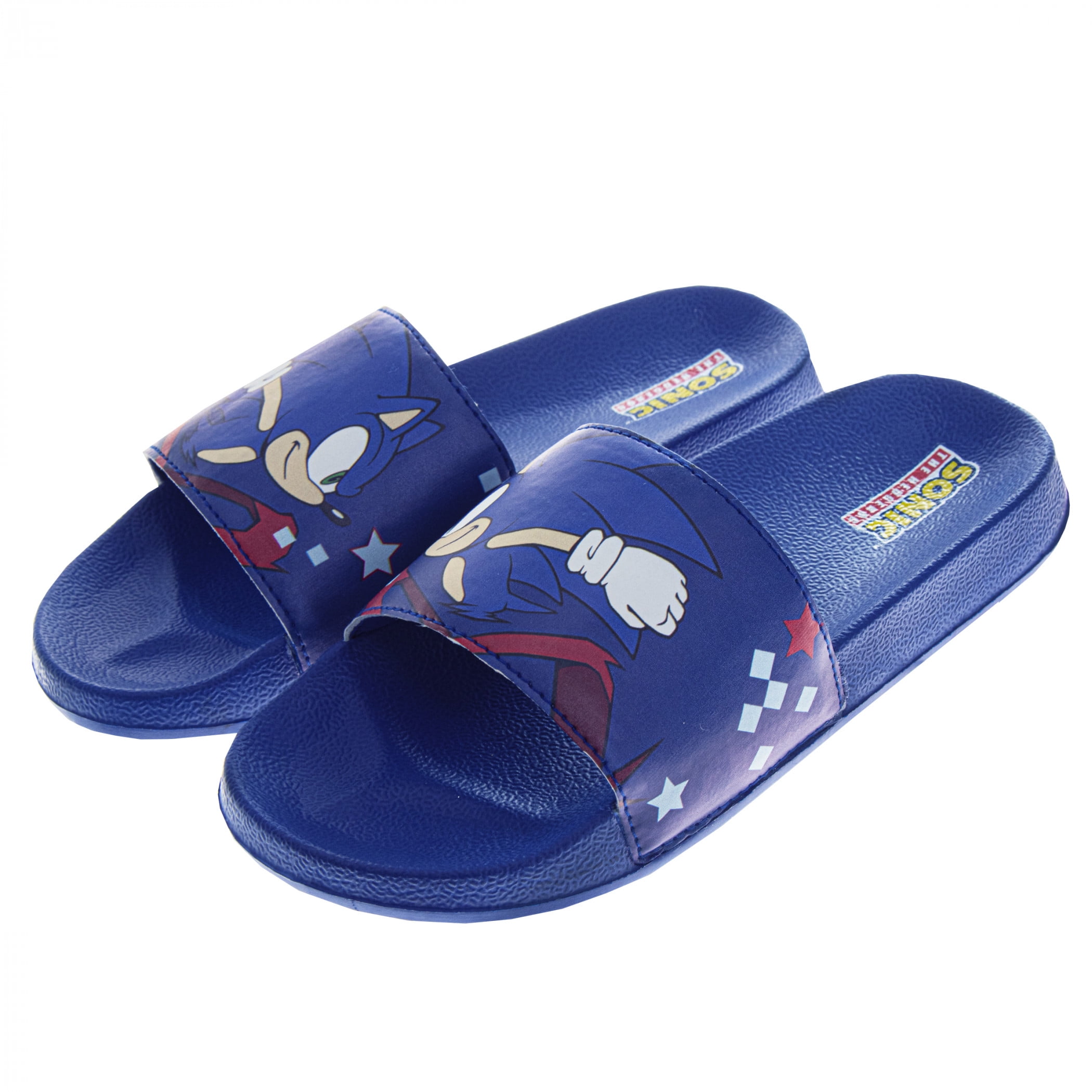 Sonic 888448-size4-5 Sonic the Hedgehog Kids Slide Sandals - Blue ...