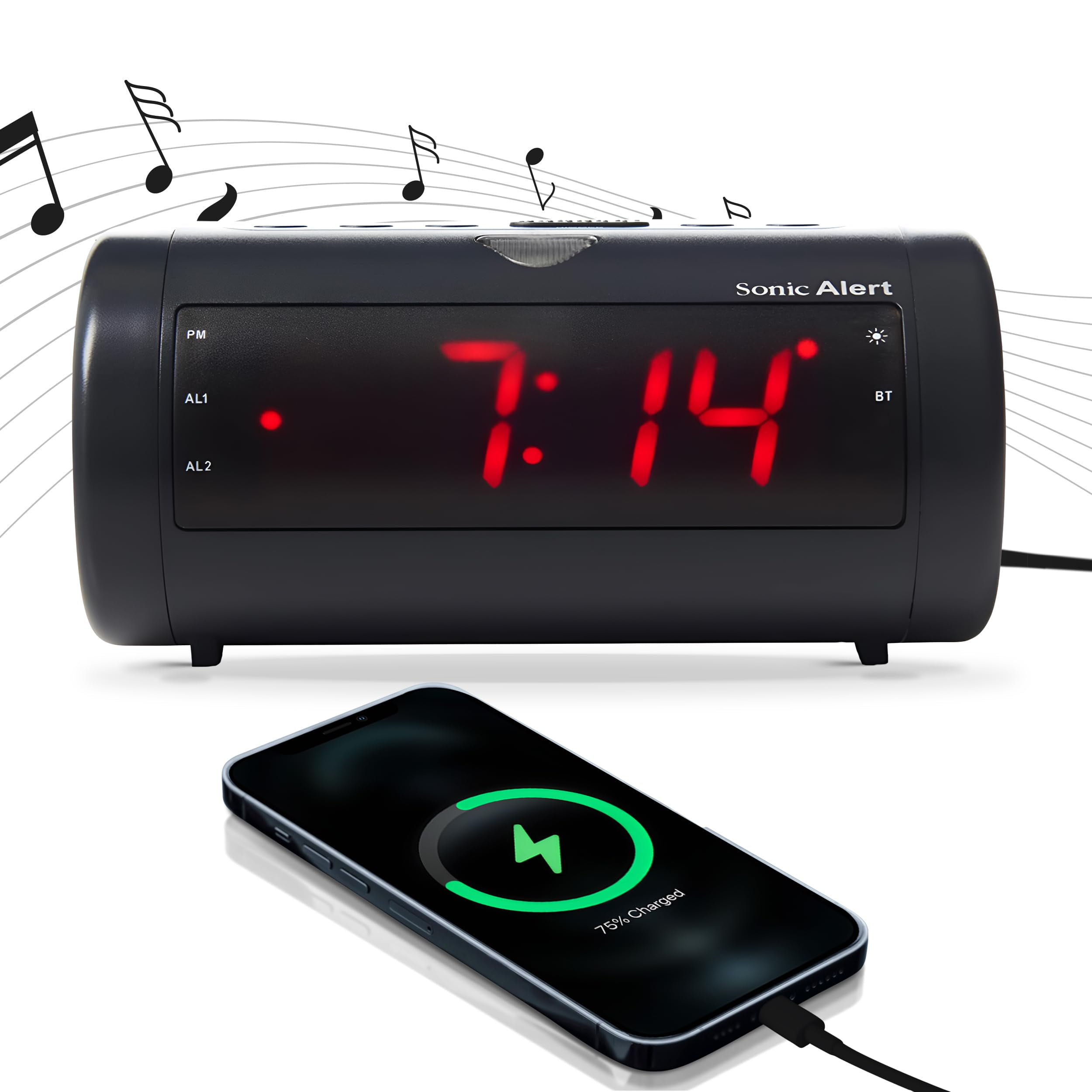 Sonic Alert - Sonic Blast Digital Alarm Clock With Bluetooth Speaker ...
