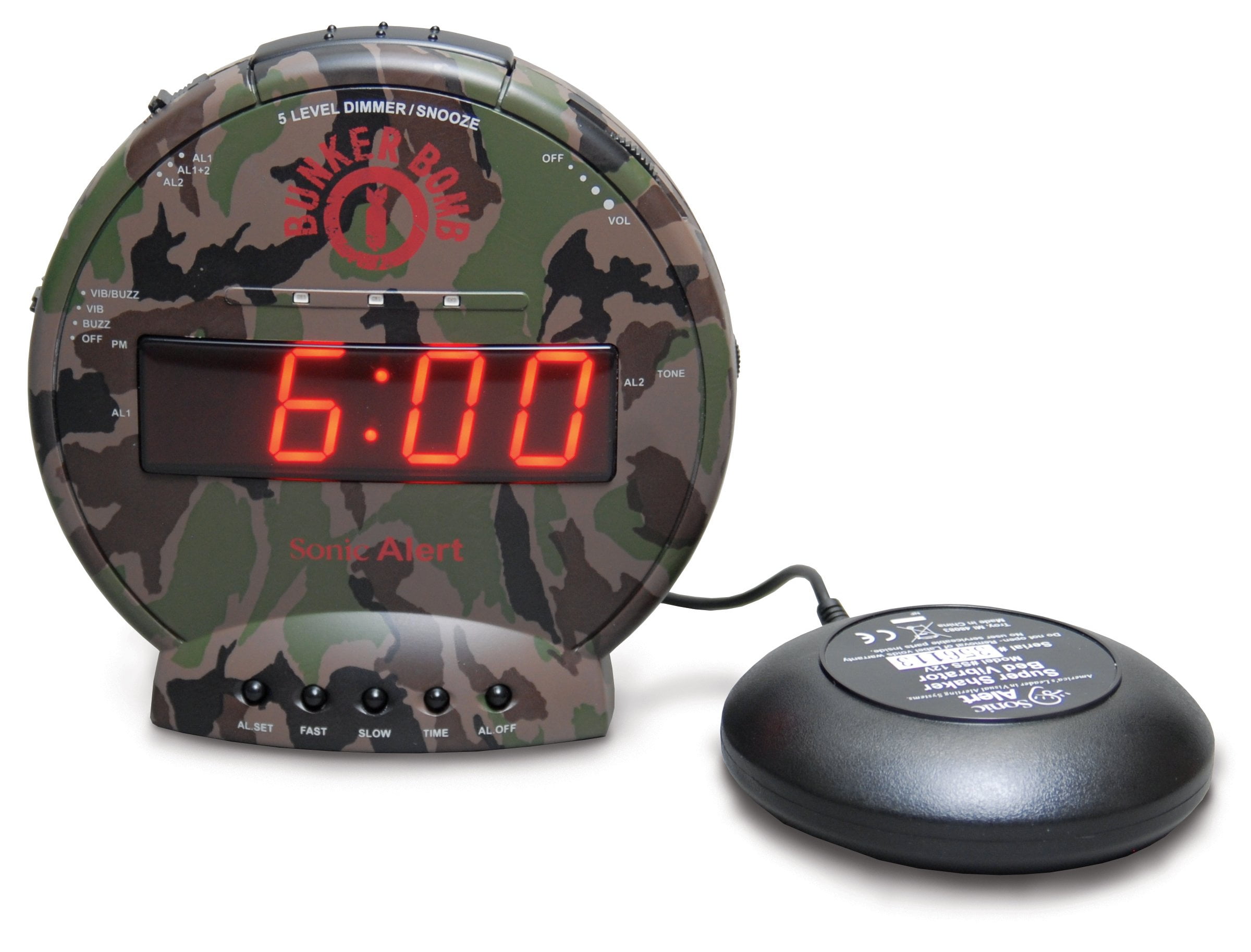 Free Shipping! Sonic Alert - Sonic Bomb Dual Alarm Clock and Bed Shaker ...