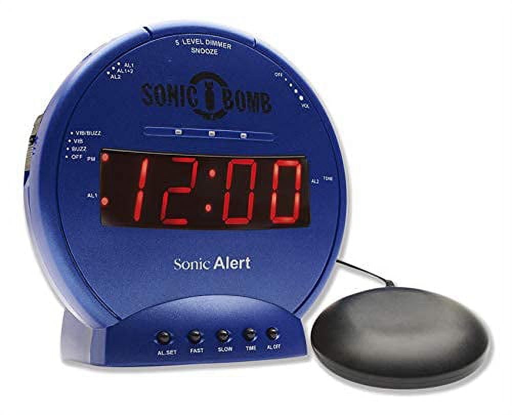 Free Shipping! Sonic Alert - Sonic Bomb Dual Alarm Clock with Bed ...