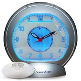 Sonic Alert - Noise Vibrating Bedroom Light Alarm Clock with Bed Shaker ...