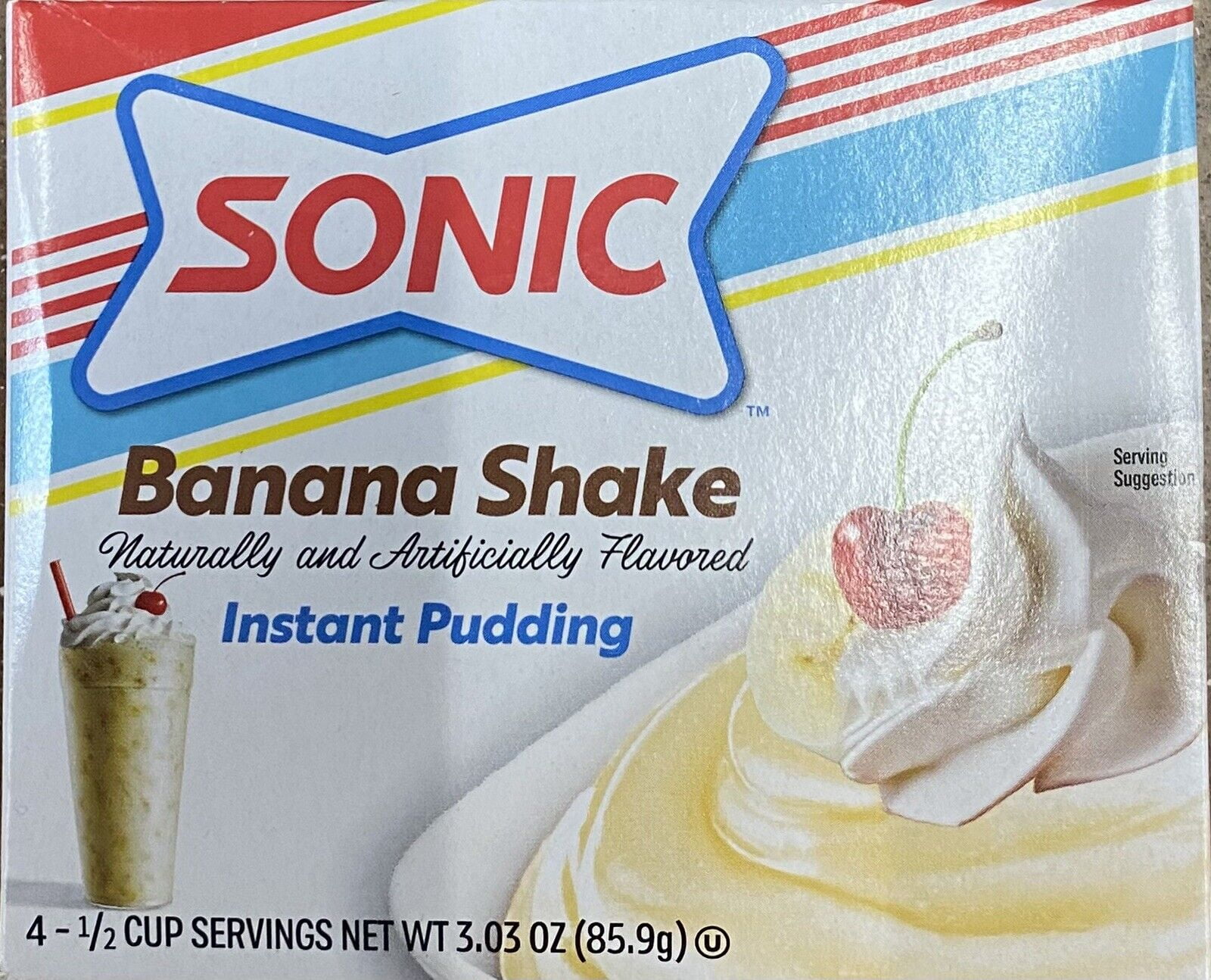 Sonic BANANA SHAKE Dessert Instant Pudding Mix 3.03 oz Box - Walmart.com