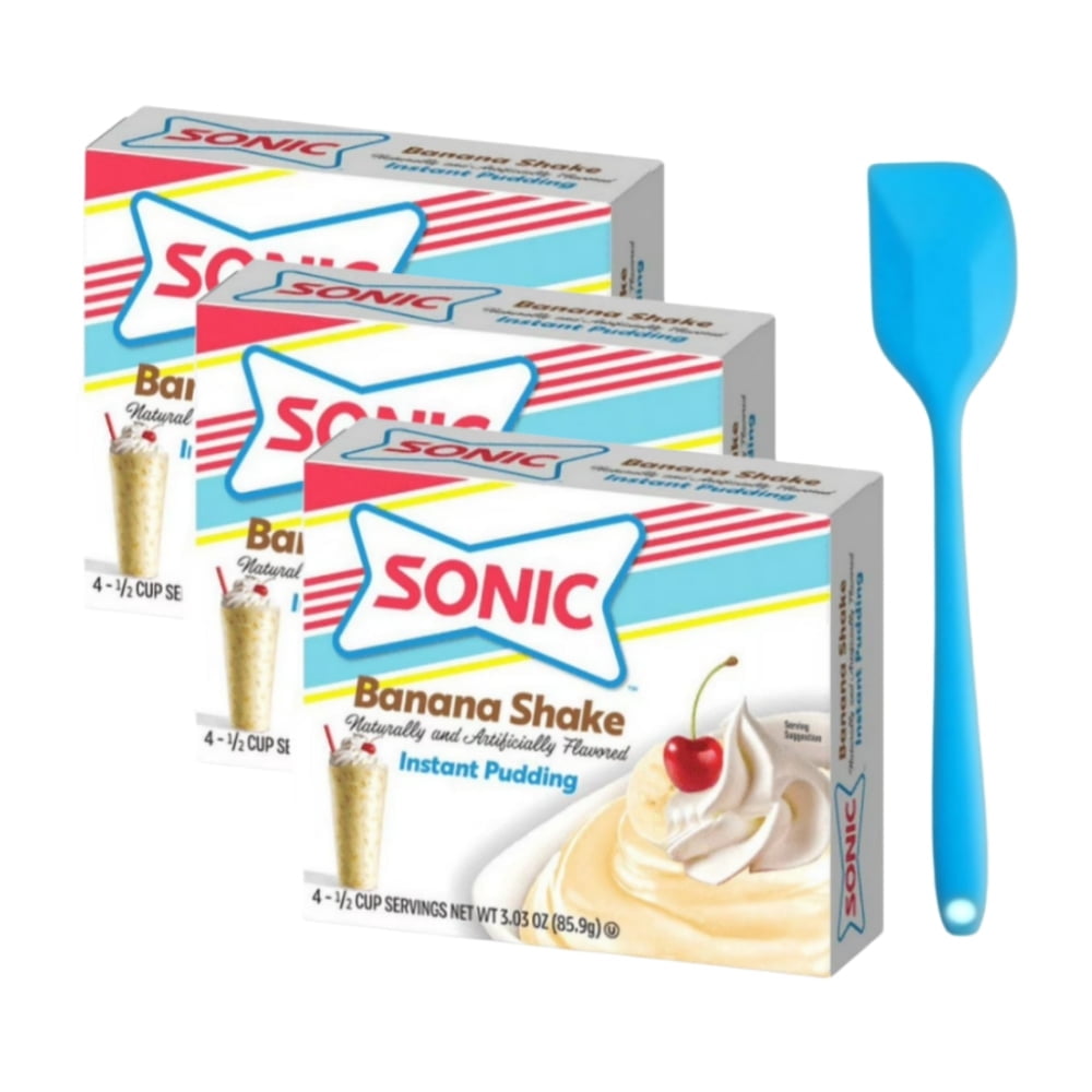 Sonic Banana Shake Instant Pudding Mix, 4 Servings, 3.03 oz (3 Pack ...