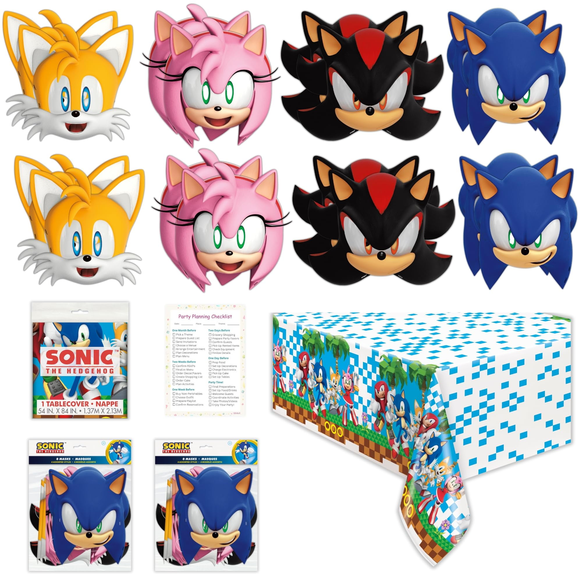 Sonic Birthday Party FEV6 Decorations for 16 - Bundle with Sonic Table ...