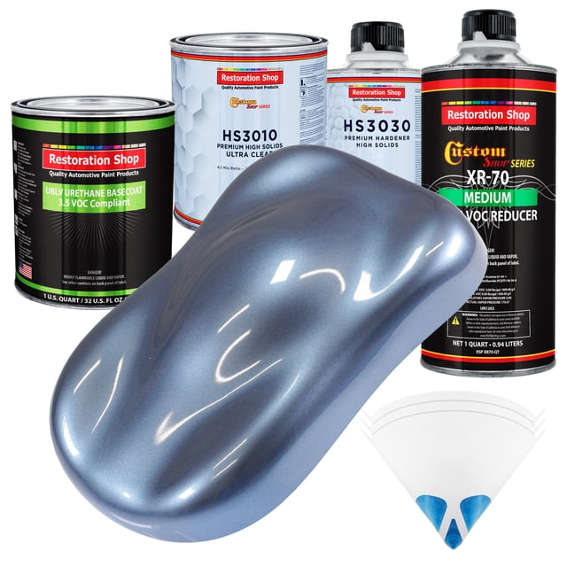 Sonic Blue Metallic Prem Quart Kit Low VOC URETHANE BASECOAT Car Auto ...