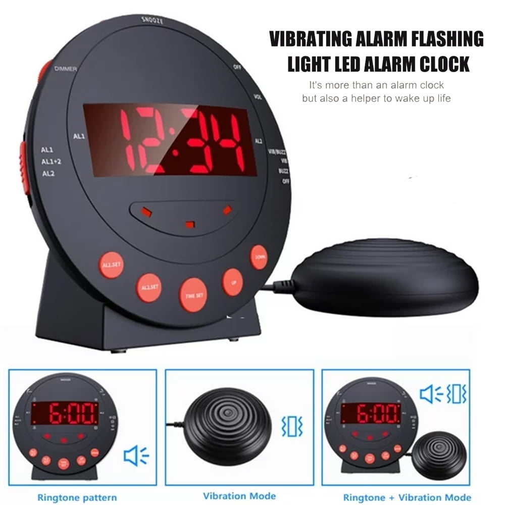 Sonic Bomb Vibrating Wake Alarm Clock, Dual Alarm for Heavy Sleepers ...