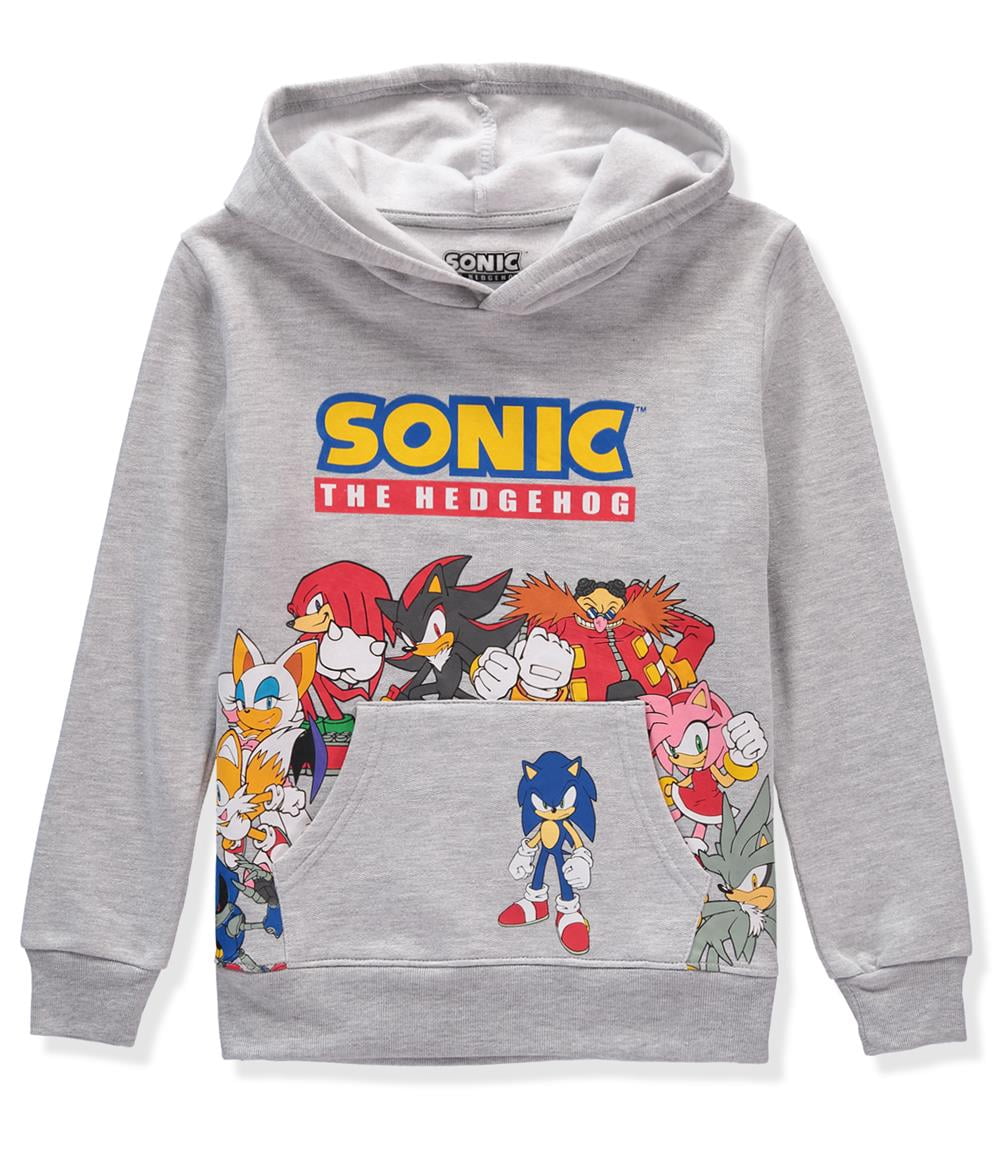 Sonic Boys Hooded Sweatshirt, Long Sleeve Grey Hoodie, Sonic and ...