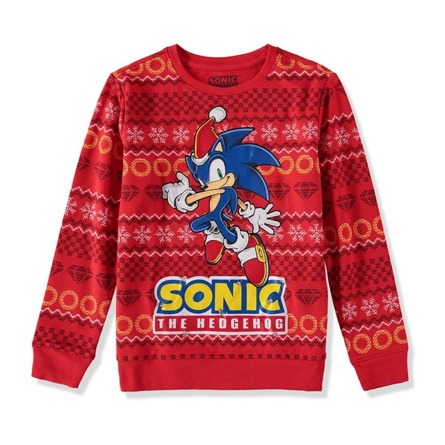 Sonic Boys 8-20 Long Sleeve Crew Neck Light Up Christmas Holiday ...