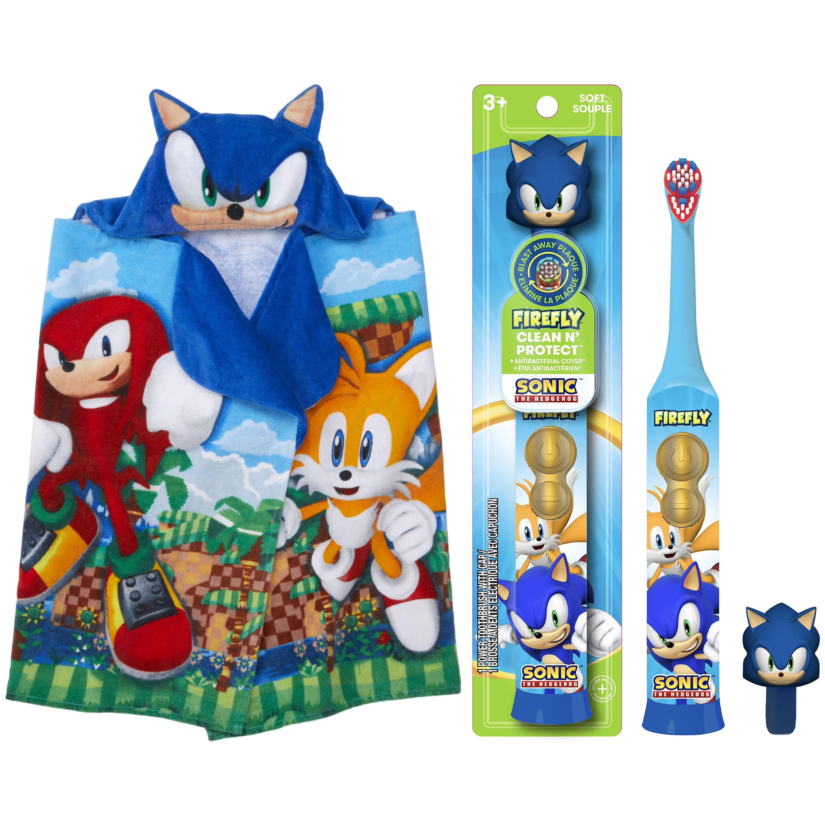 Sonic Bundle Bathtime Kit with (1) Hooded Towel & (1) Toothbrush ...