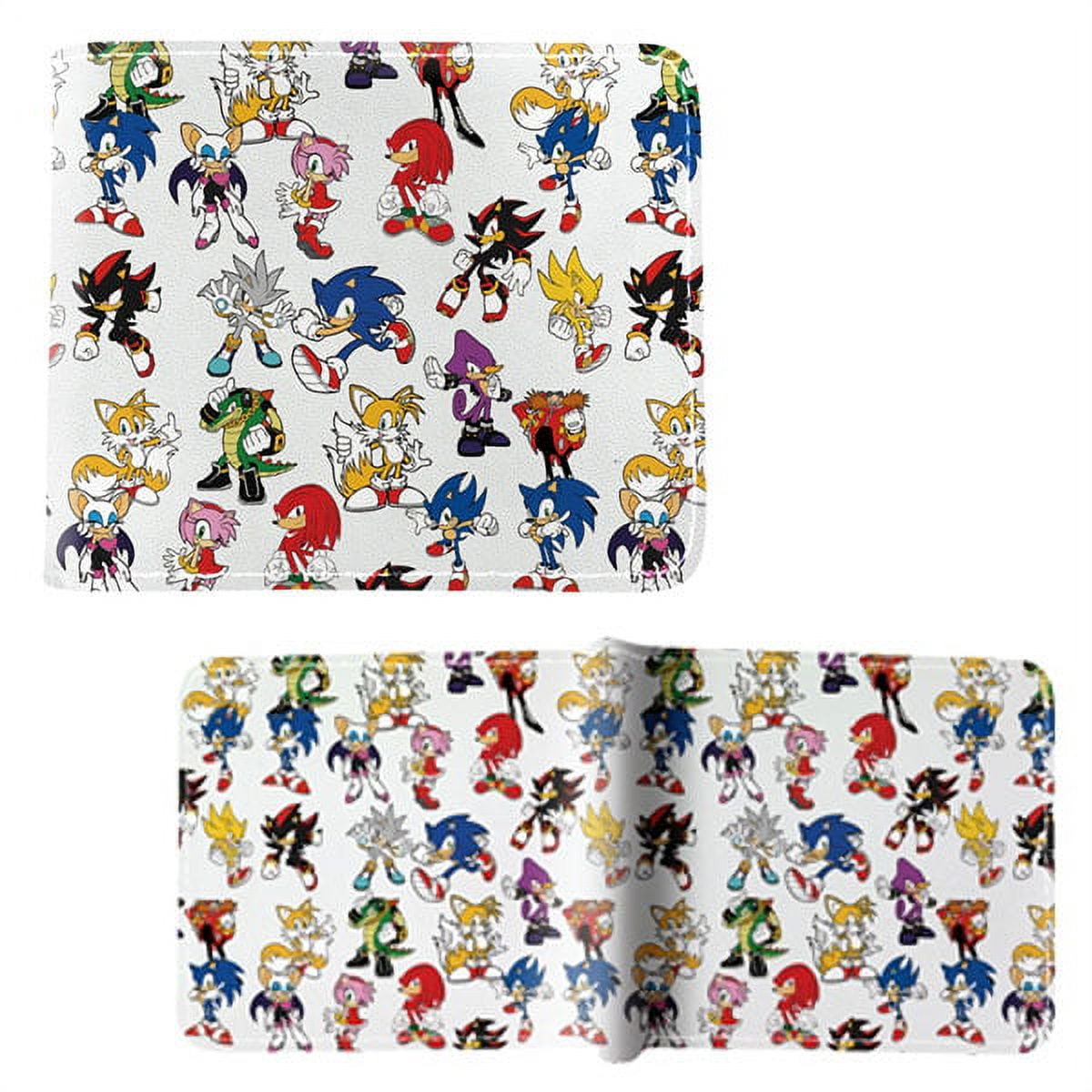 Sonic Characters Pattern - Sonic the Hedgehog 4x5" Bi-Fold Wallet ...