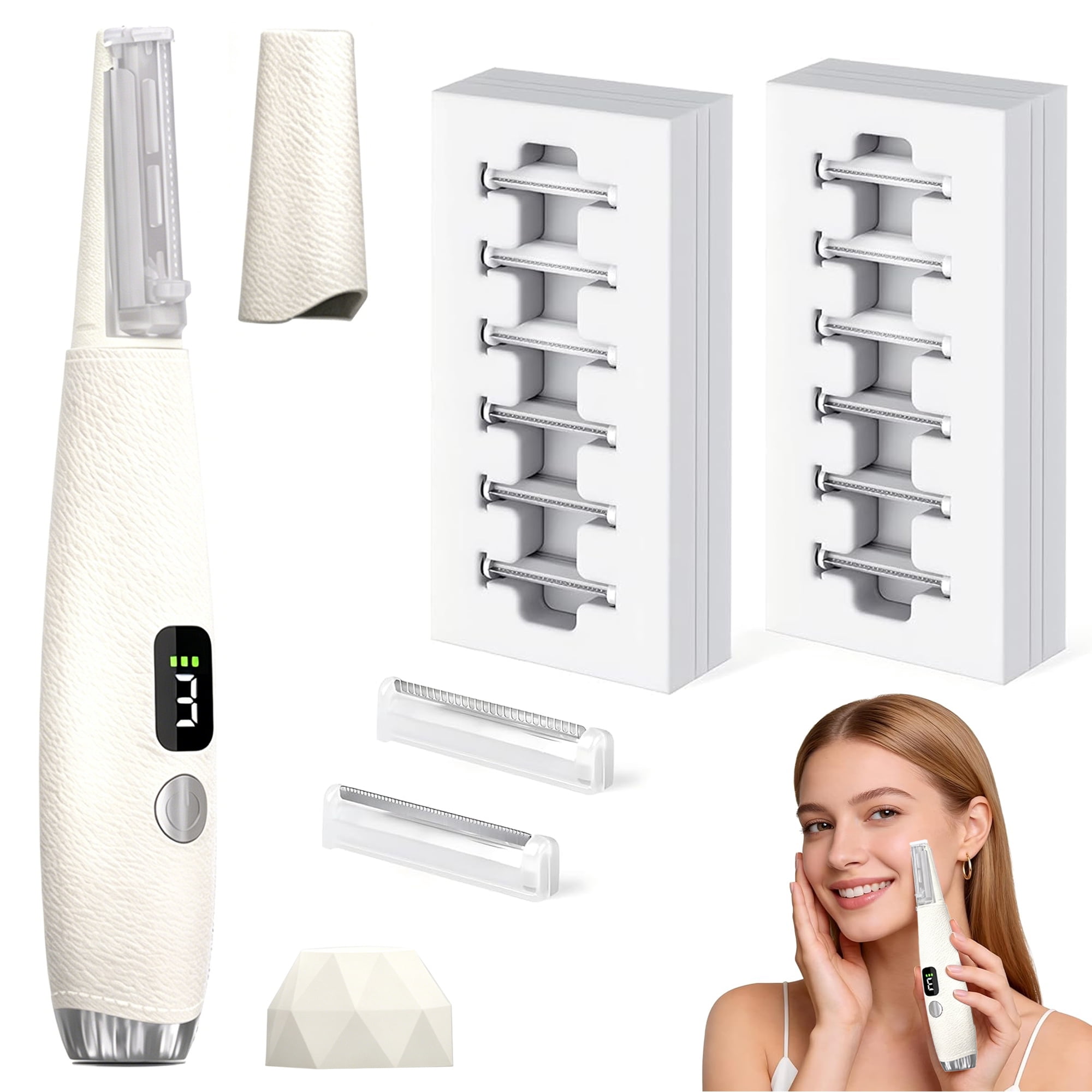 Sonic Dermaplaning Tool for Women, Rechargeable Face Dermaplane Razor ...