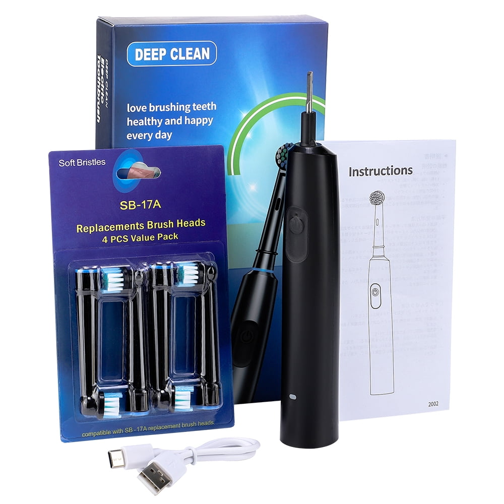 Sonic Electric Toothbrush, with 4 Replacement Rotating Brush Heads ...