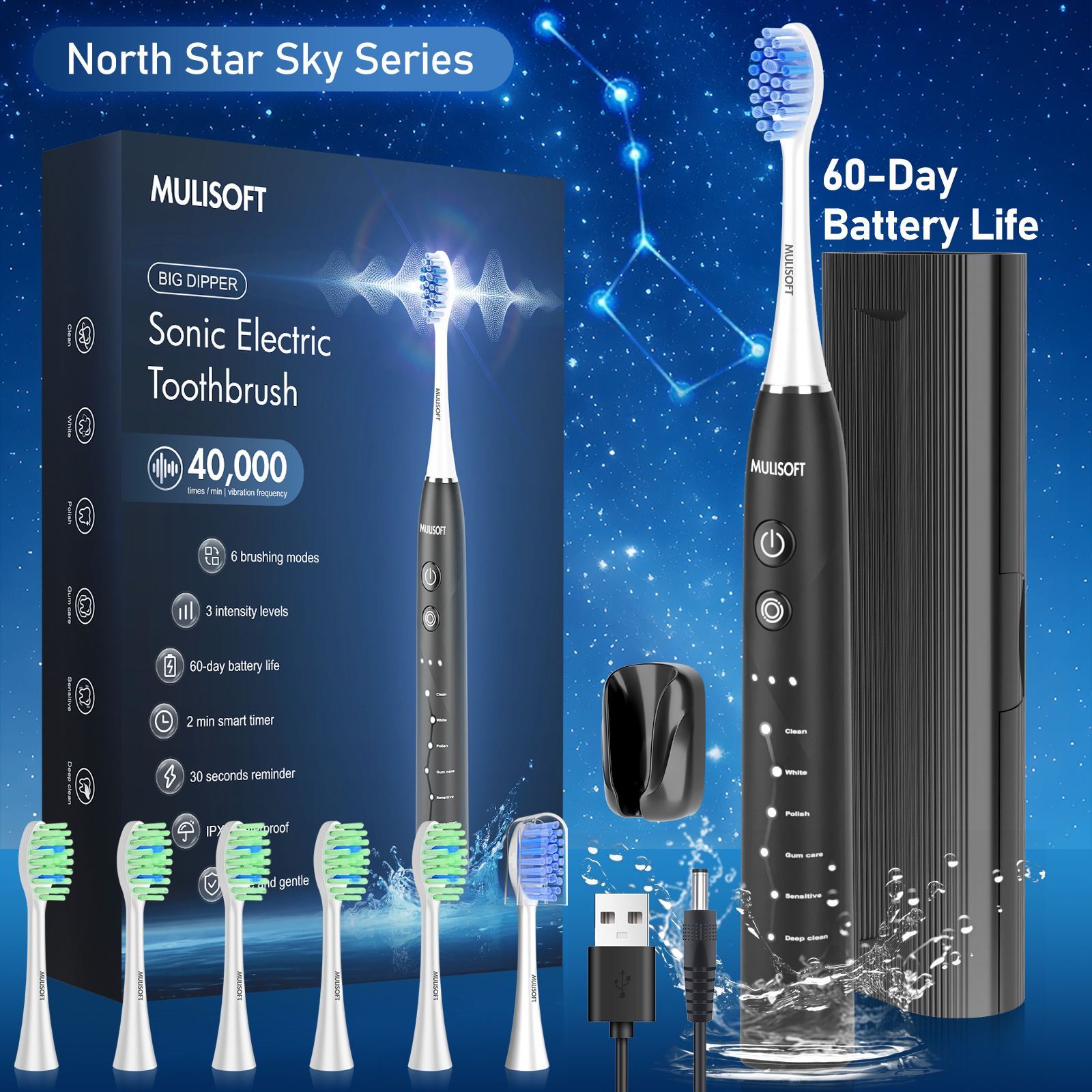 ARM & HAMMER Spinbrush PRO Clean Soft Family Pack- 2 Brushes Plus 4 ...