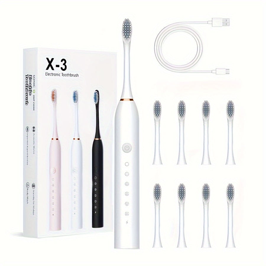 Sonic Electric Toothbrush, Adult Toothbrush Set, 6 Modes, Effectively ...