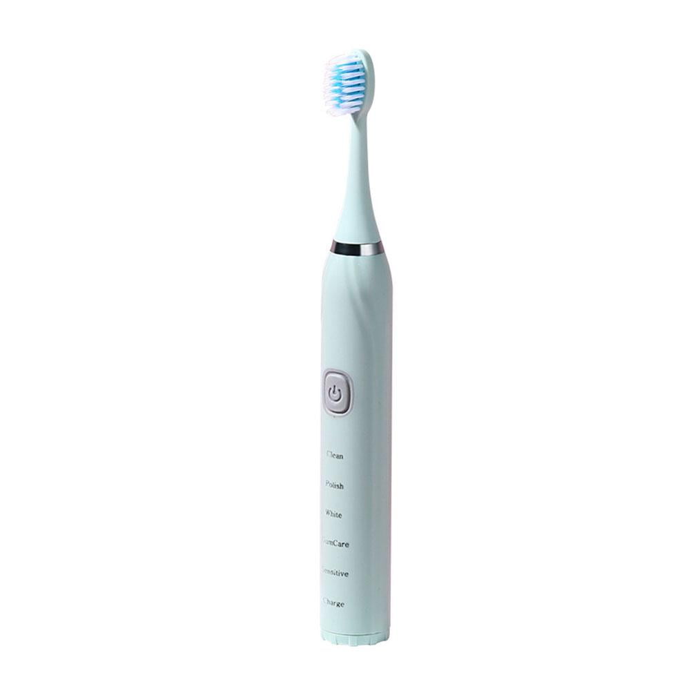 Sonic Electric Toothbrush USB Rechargeable 3-Tooth Timer Heads Brush 5 ...