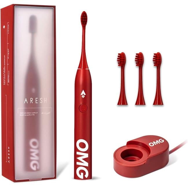 Sonic Electric Toothbrush, Wireless Recharge, IPX7 Red - Walmart.com