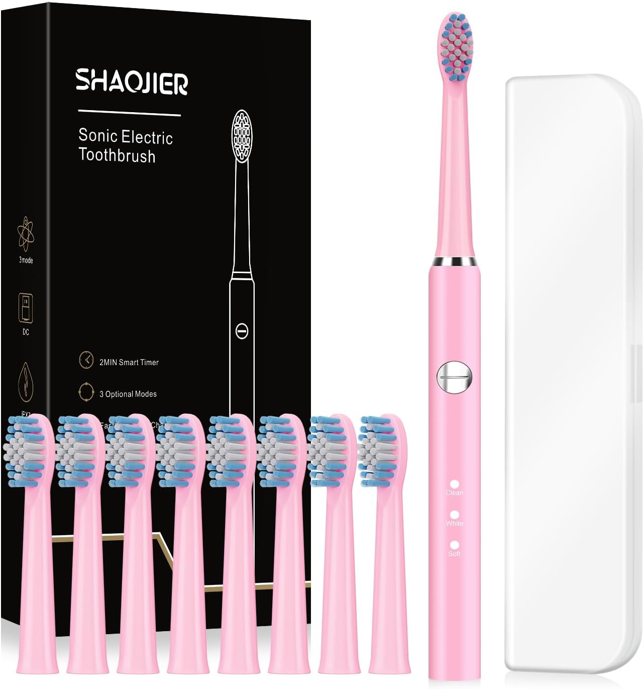 Sonic Electric Toothbrush for Adults and Kids, USB Rechargeable Sonic ...