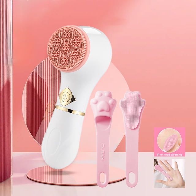 Sonic Face Scrubber+2 pack Finger wearable Nose Brush ,lip scrubber ...