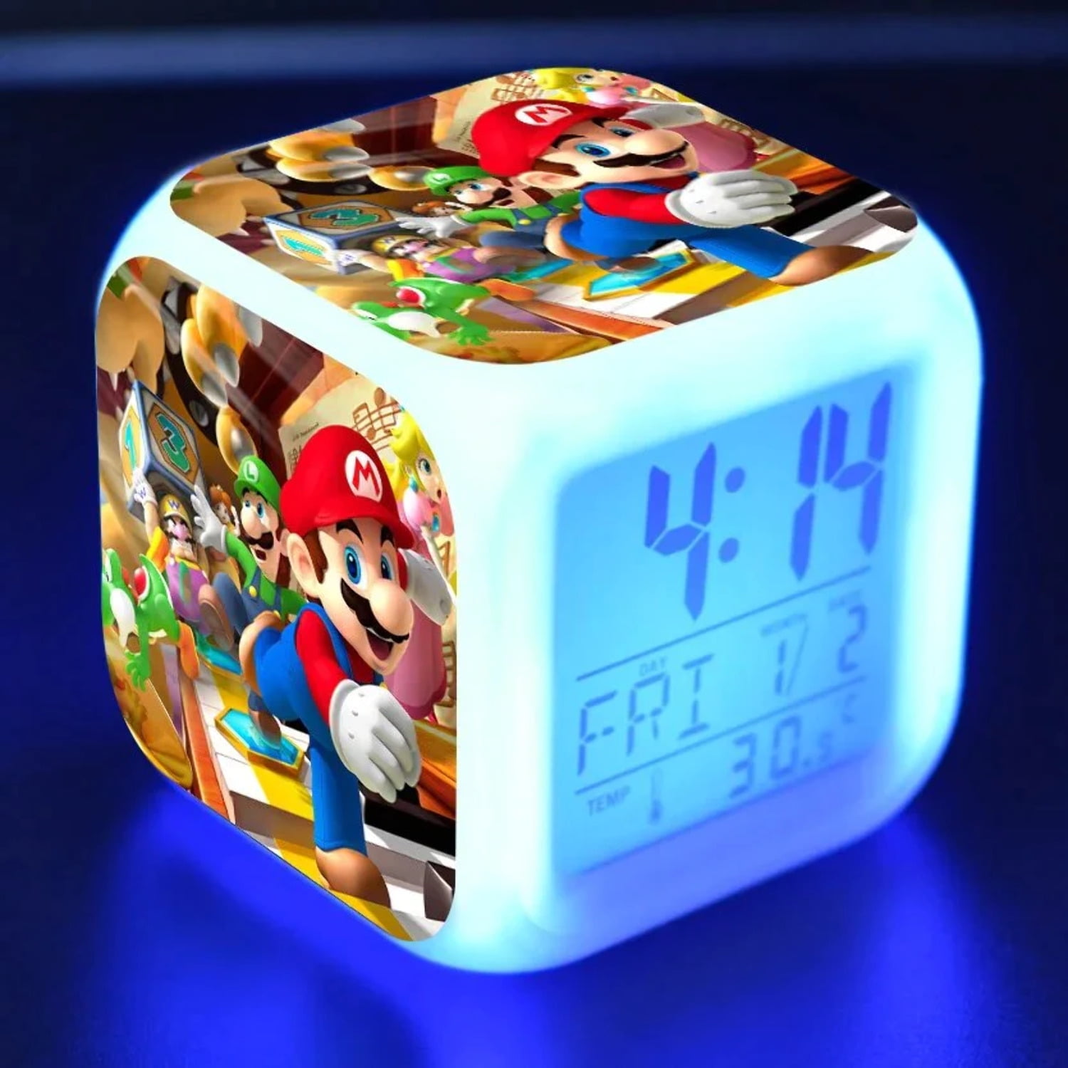 Sonic Figure model LED Clock Alarm 7Colorful Touch Light Desk Watch ...