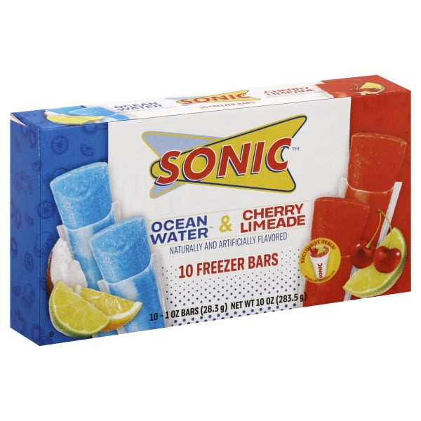 SONIC Freezer Pops Pack Of 2 Boxes - 2 Flavors: Ocean Water & Cherry ...