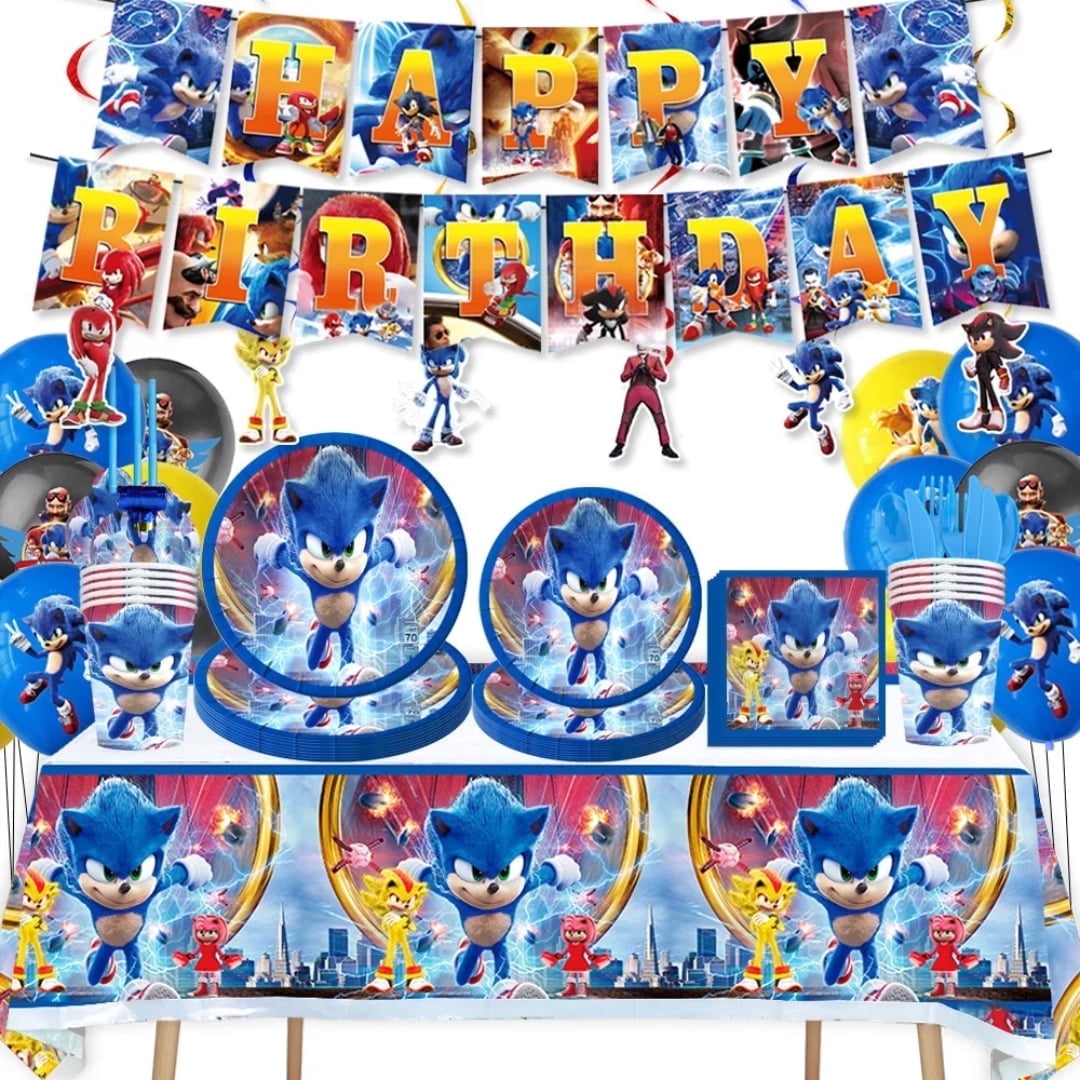 Soni Hedgehog Birthday Party Decoration 166 pcs Set for 20 guests ...