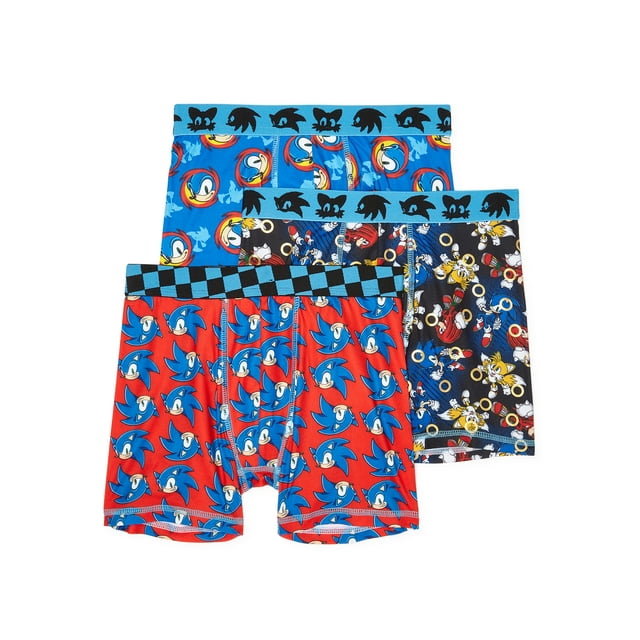 Sonic Hedgehog Boys Performance Boxer Briefs, 3-Pack - Walmart.com