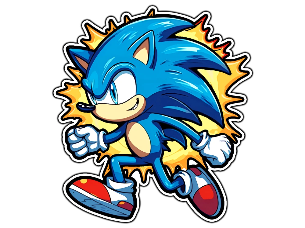 Sonic The Hedgehog Cartoon Sticker Sonic Sticker Cartoon Sticker, Phone ...