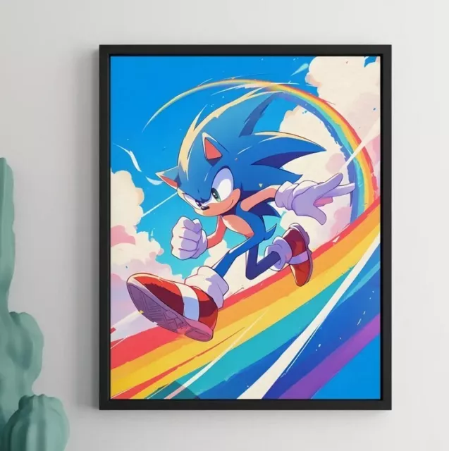 Sonic The Hedgehog Poster Retrogaming, Sonic Running, Sonic Poster NO ...