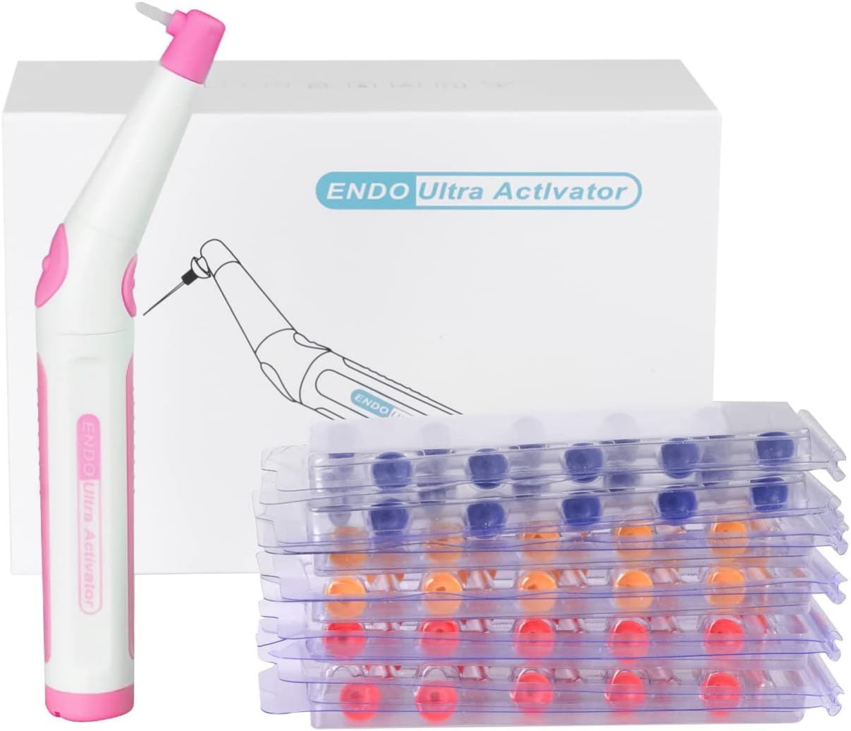 Sonic Irrigator Activator with 60 Tips USB Recharged Battery Pink ...