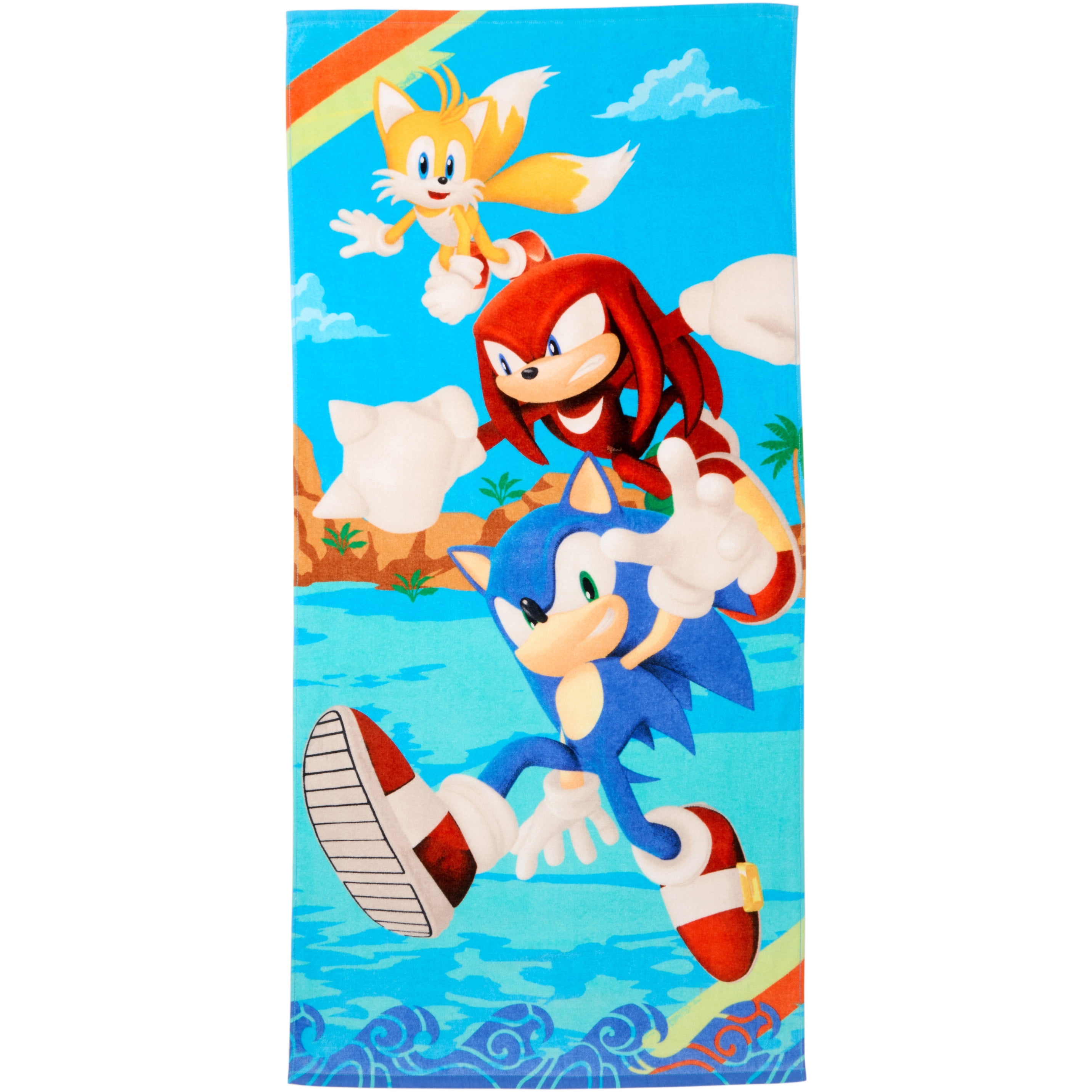 Sonic Kids Cotton Beach Towel, 28" X 58", Sega - Walmart.com