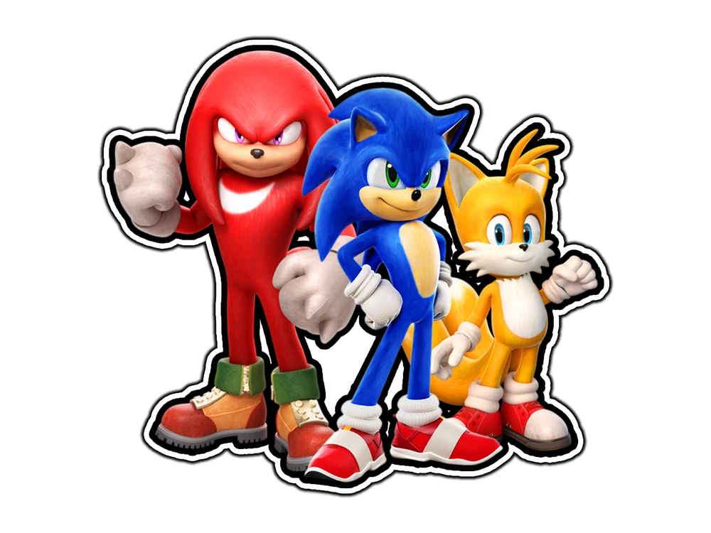 Sonic, Knuckles, And Tails Sticker Sonic Sticker Cartoon Sticker, Phone ...