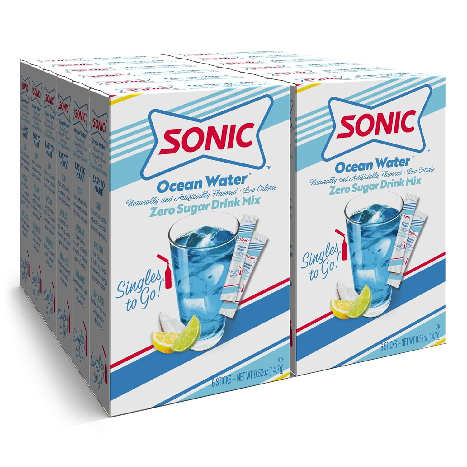 SINGLES TO GO!, Drink Mix, Pack - 12, Ocean Water Flavor - Walmart.com