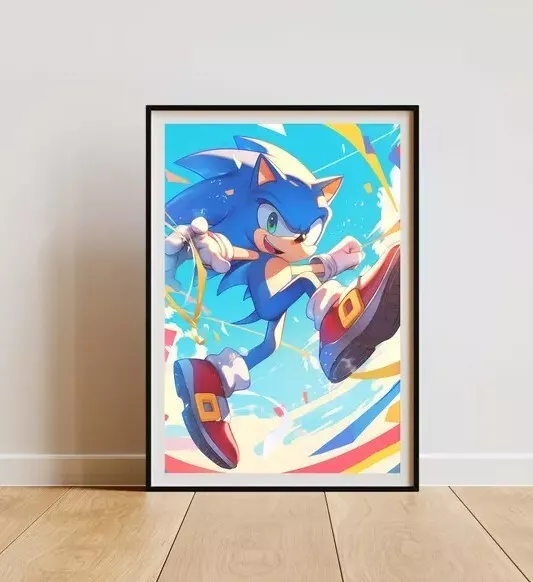 Sonic - Poster On The Famous Video Game Hero - Sonic - Ramen - Knuckles ...