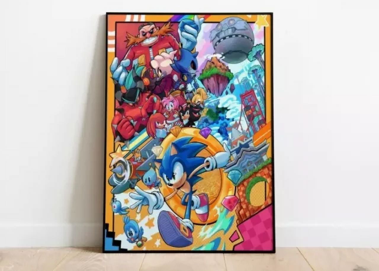 Sonic Poster Print, Gaming Poster, Room Decor, Wall Decor, Gaming Decor NO FRAMED POSTER Home ...