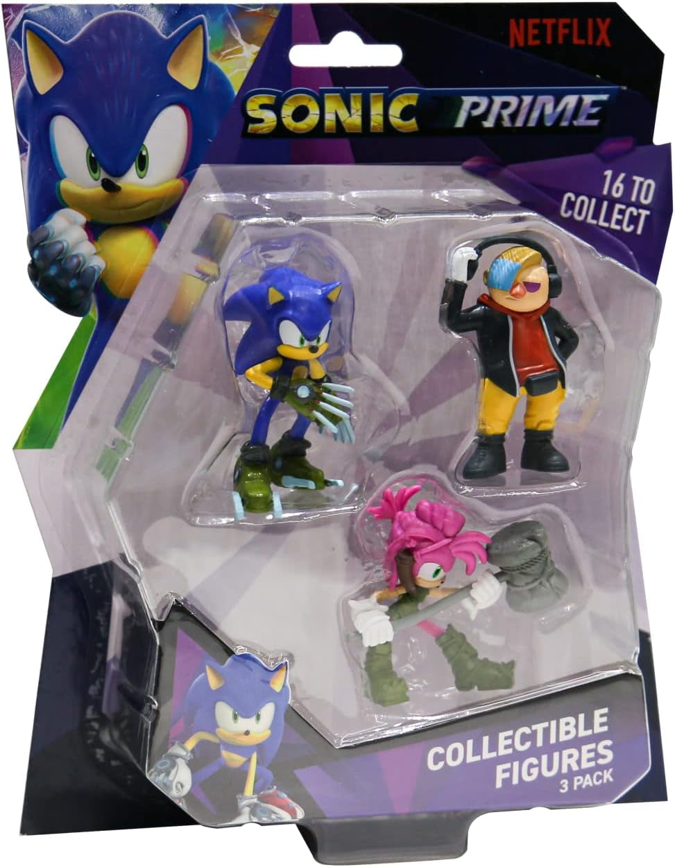 Sonic Prime 3 Pack Collectible Figures Sonic Boscage Maze, Dr. Don’t ...