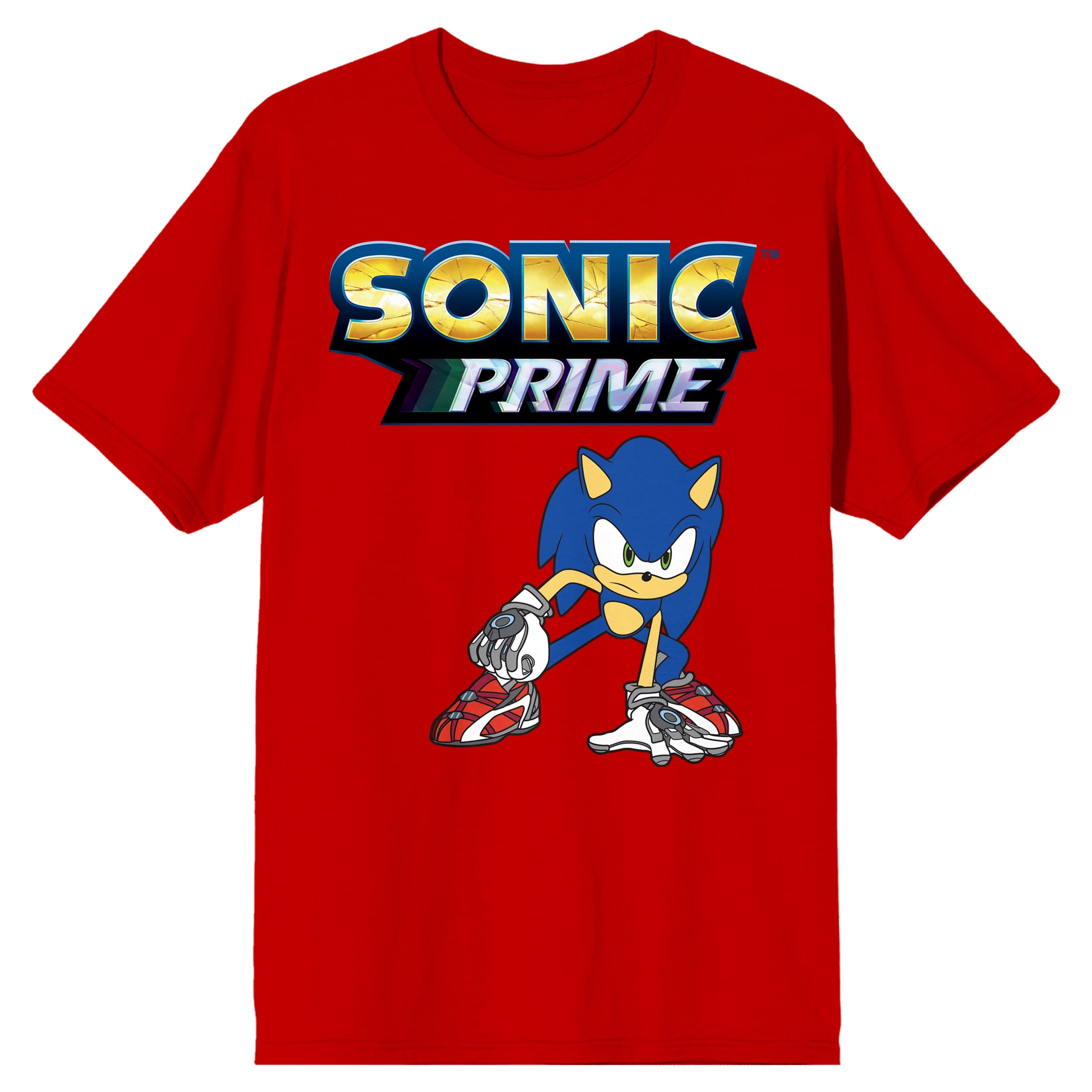 Sonic Prime Character Art Crew Neck Short Sleeve Red Men's T-shirt ...