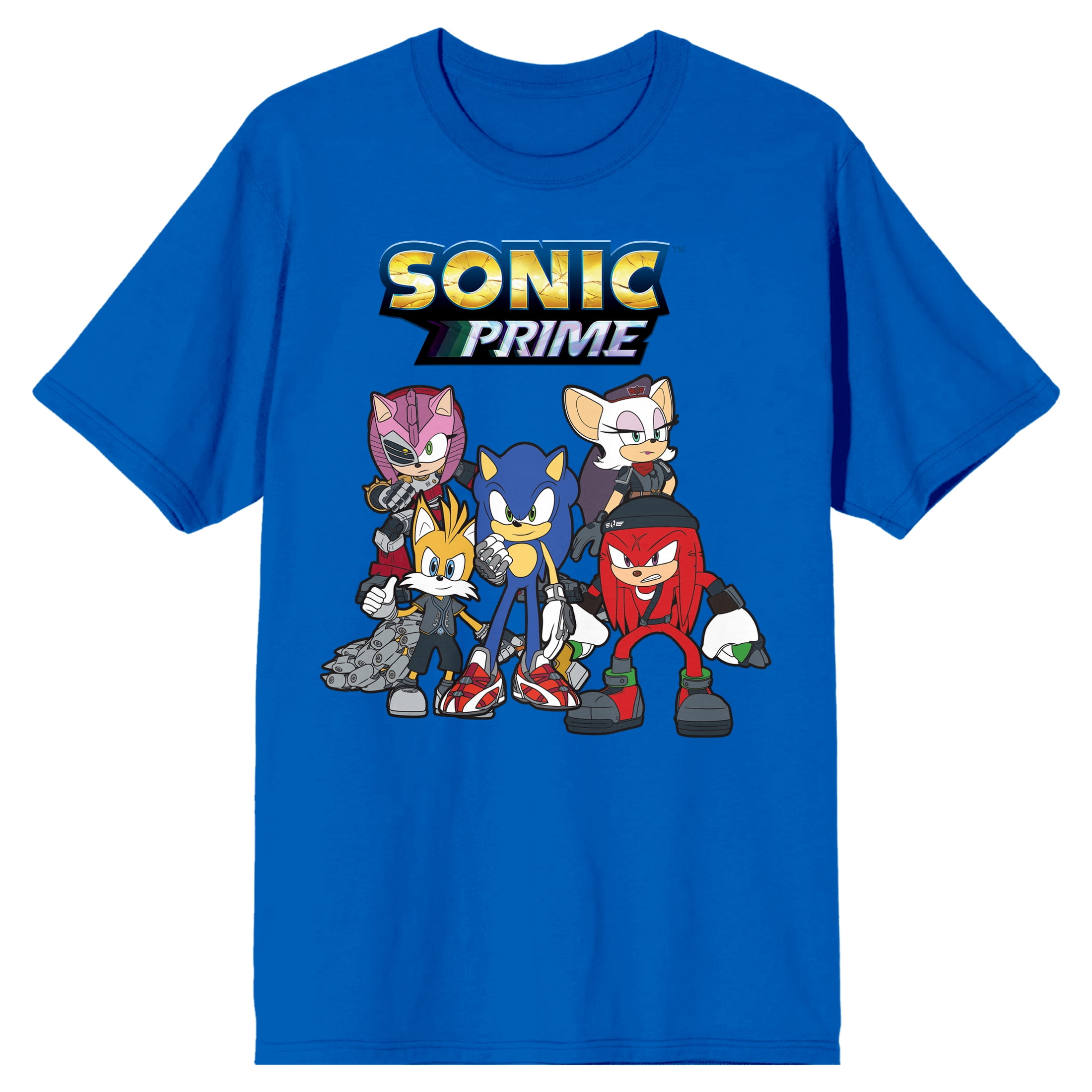 Sonic Prime Group Shot Crew Neck Short Sleeve Royal Blue Men's T-shirt ...