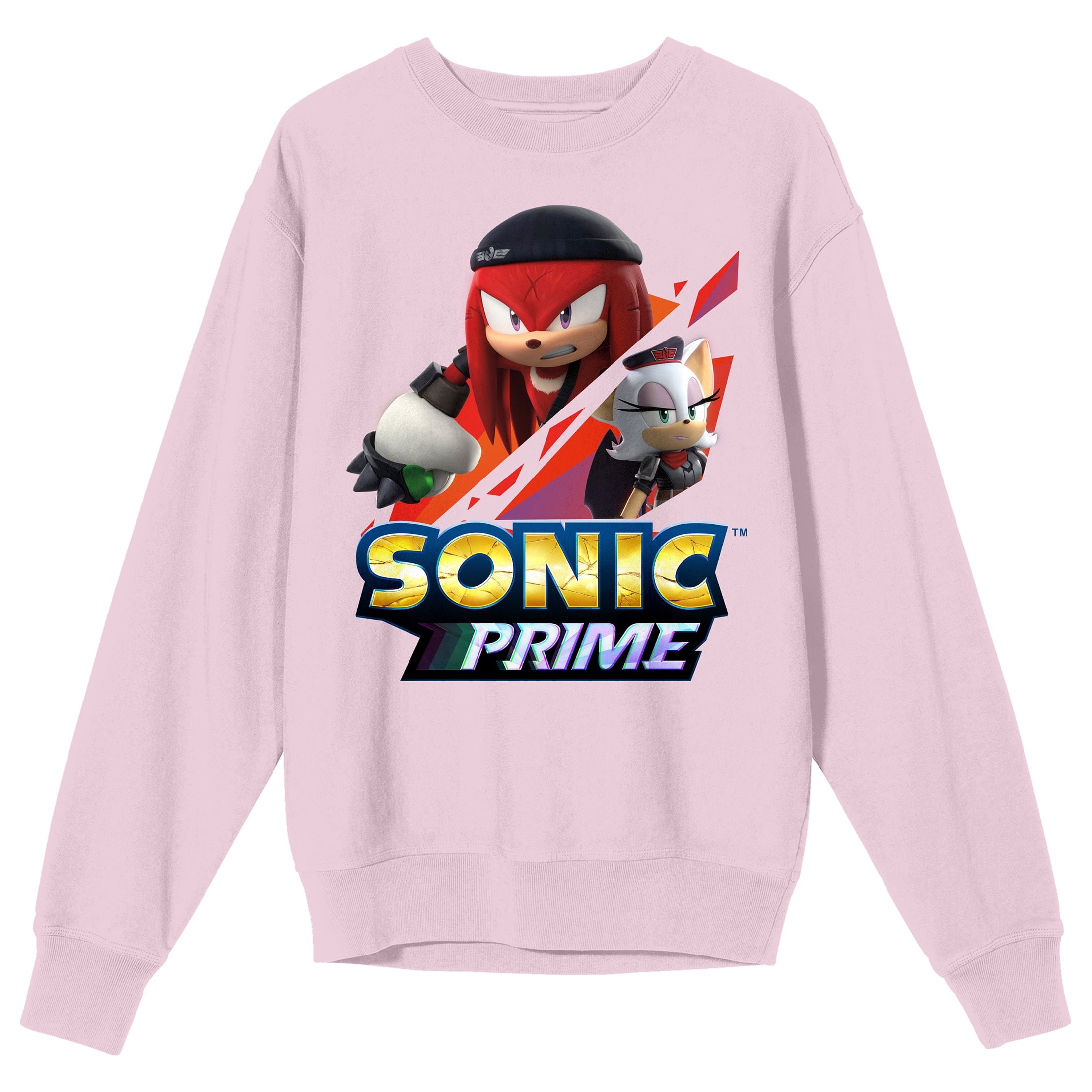 Sonic Prime Renegade Knucks Crew Neck Short Sleeve Cradle Pink Adult T ...