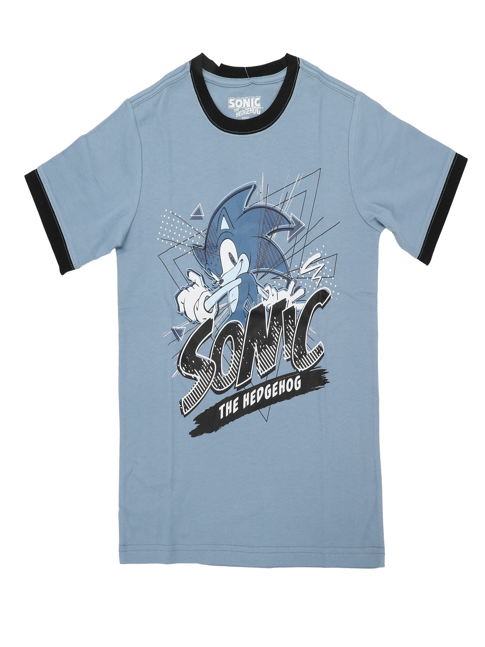 Sonic the Hedgehog Boys’ Graphic Ringer Tee with Short Sleeves, Sizes ...