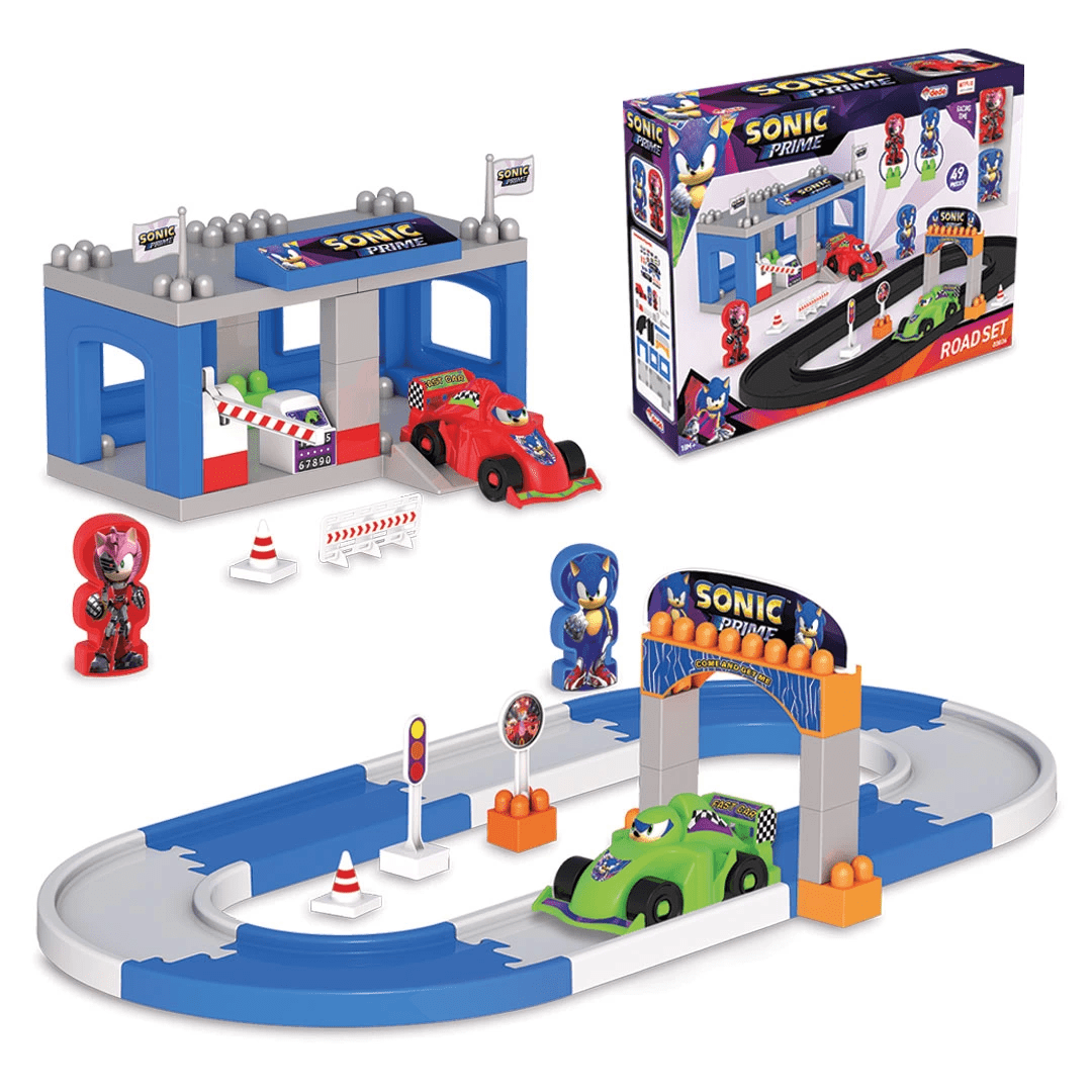 Sonic Road Park Set - Turbocharged Car Parking Playset - Walmart.com