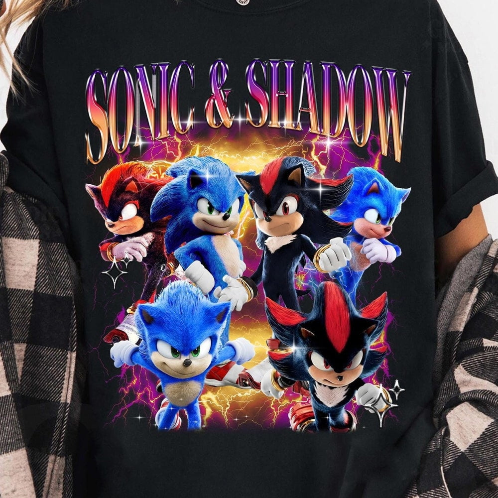 Sonic Shadow The Hedgehog Shirt, Sonic Shirt, Sonic The Hedgehog 3 ...
