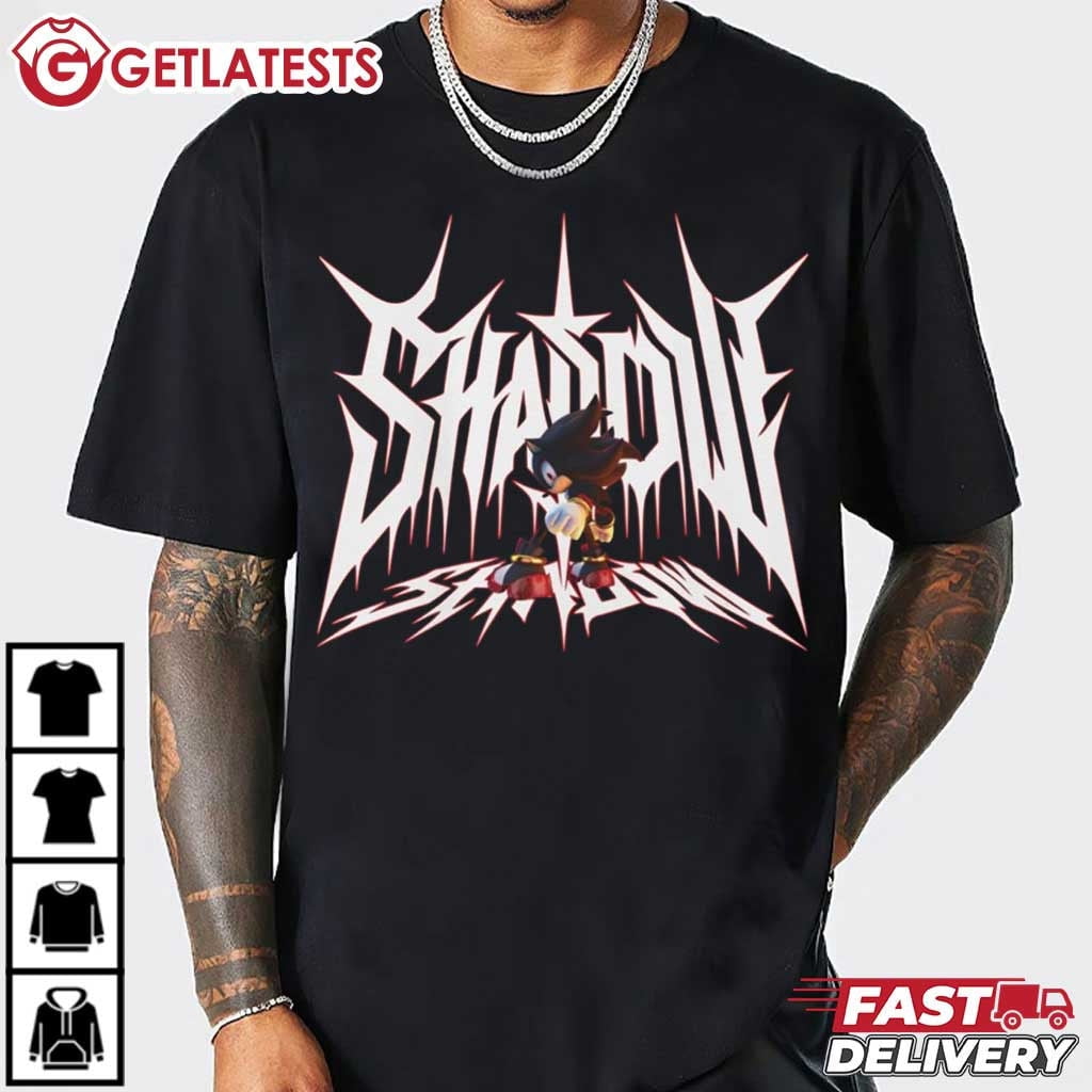 Sonic Shadow The Hedgehog Cartoon T-Shirt - Walmart.com