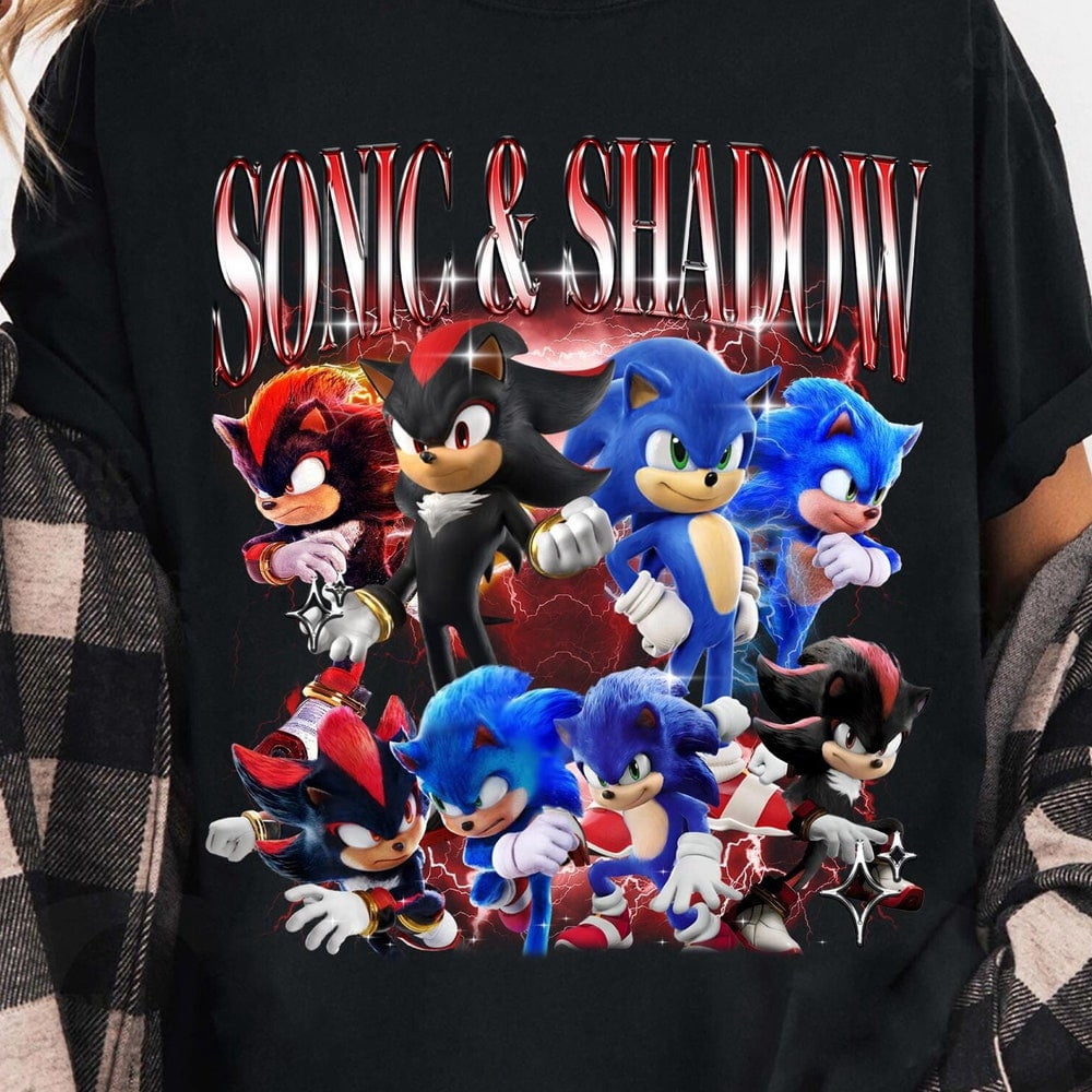 Sonic Shadow The Hedgehog Shirt, Sonic Shirt, Sonic The Hedgehog 3 ...