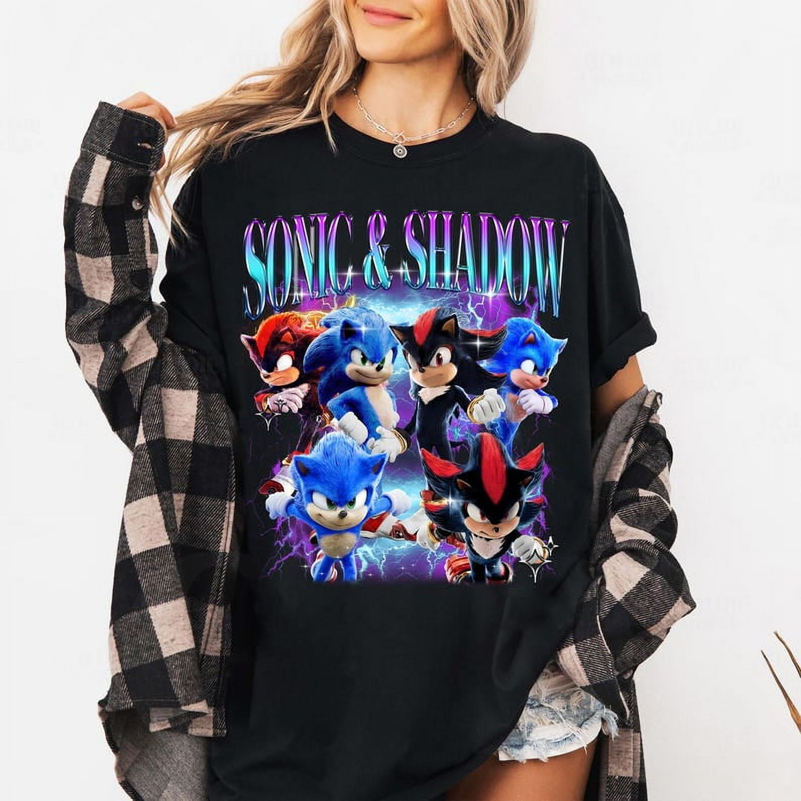 Sonic Shadow The Hedgehog Shirt, Sonic Shirt, Sonic the Hedgehog 3 ...